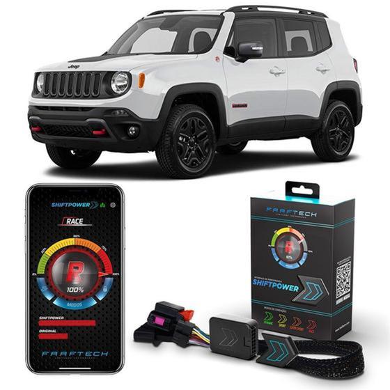 Pedal Shiftpower 4.0+ Jeep Renegade 2016 até 2023 Chip Módulo Acelerador FT-SP02+ Bluetooth ...