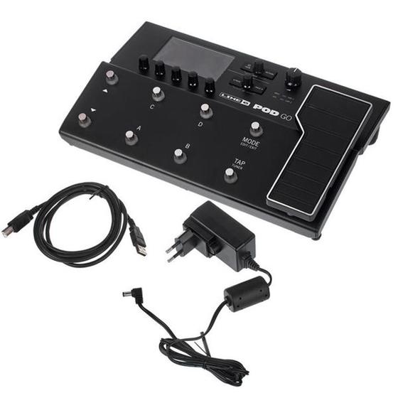 Pedaleira Para Guitarra Line 6 POD GO USB com Fonte - Pedaleira para ...