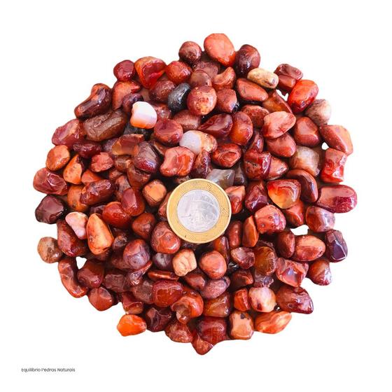 Pedra Natural Ágata Cornalina Rolada Polida 0,5-1cm - 500g - EQUILIBRIO ...