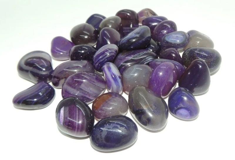 Pedra Rolada - Ágata Roxa - Encanto das pedras sbc - Terapia ...