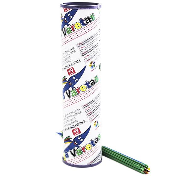 Pega Varetas Tubo c/ 21 Varinhas Colorido 15,5 Cm Cores Sortidas, Mini ...