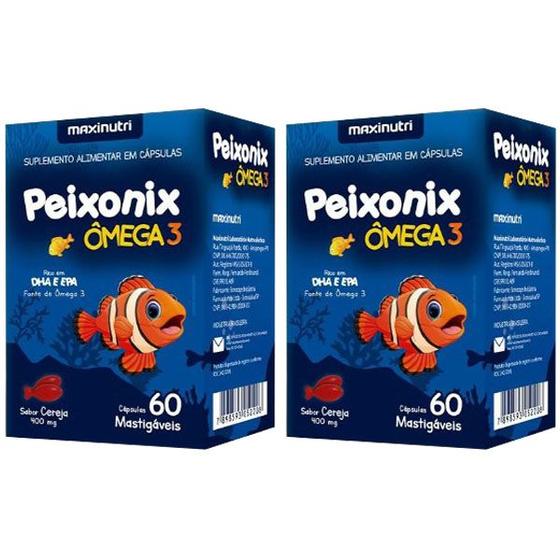 Peixonix Ômega 3 2Un 60 Cápsulas - Maxinutri - Ômega 3 / Óleo de Peixe ...