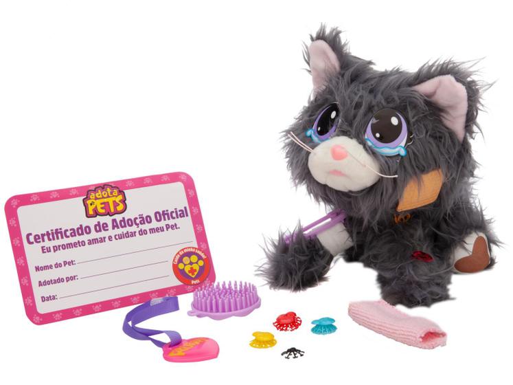 Pelúcia Gato Adota Pets Bartô Multikids - Pelúcia - Magazine Luiza