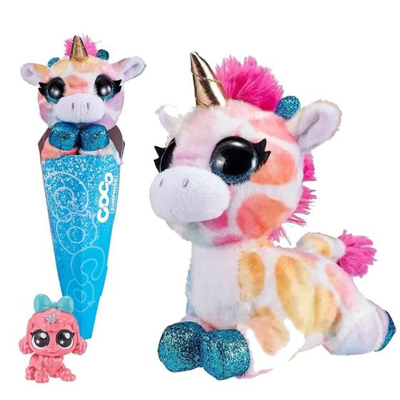 Pelúcia no Cone Fantasy Girafa Com Surpresa Kiki Coco Cones - Fun ...