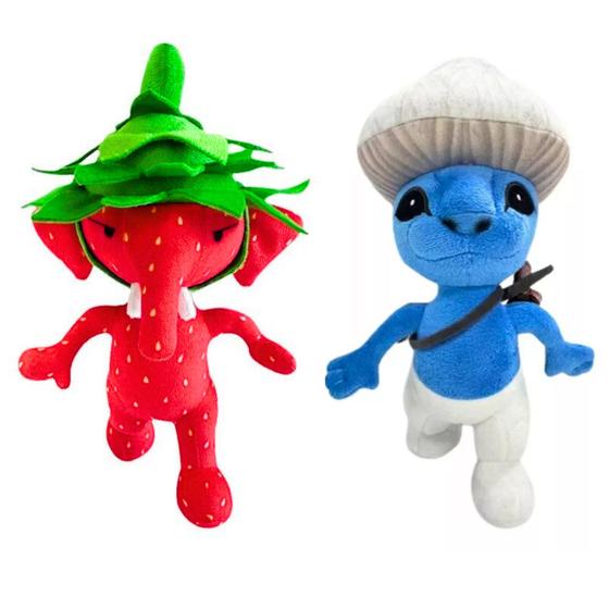 Pelúcias Bonecos Smurf Cat E Elefante Morango Meme Kit - TYL - Pelúcia ...