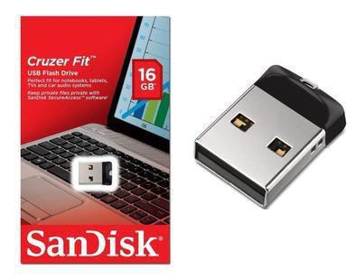 Pen Drive 16gb Usb 2.0 Sandisk Cruzer Fit Z33 - Sdcz33-016g-g35 - Pen ...