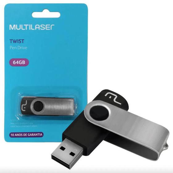 Pen drive 64gb twist - MULTILASER - Pen Drive - Magazine Luiza
