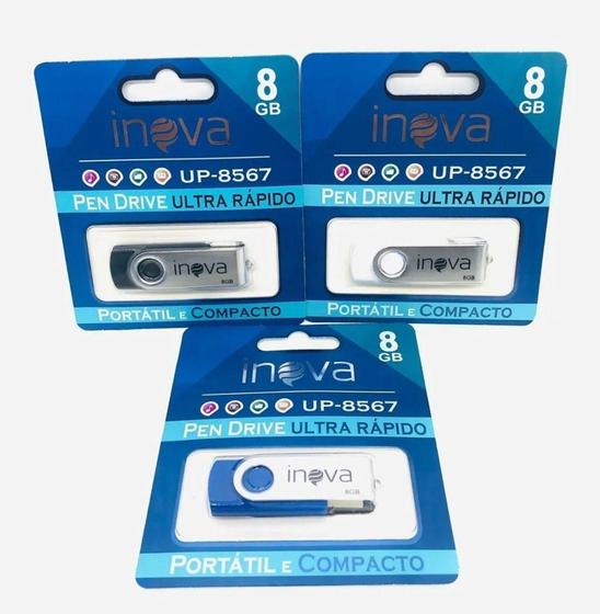 Pen Drive 8 GB Inova Compacto - Pen Drive - Magazine Luiza