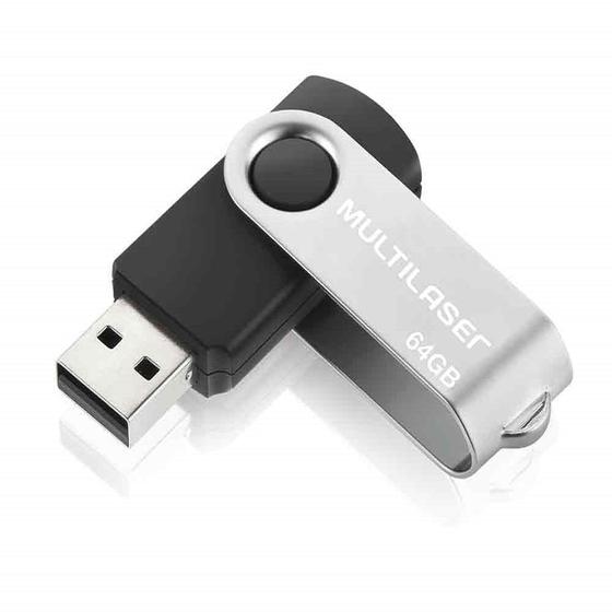 Pen Drive Twist 64GB USB Leitura 10MB/s e Gravação 3MB/s Preto ...
