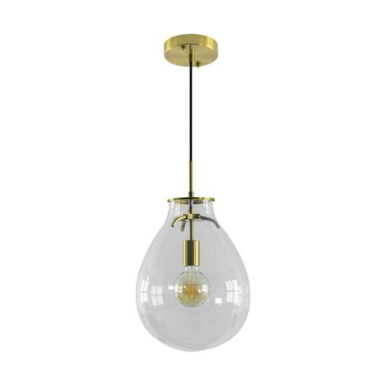 Pendente Caju Dourado Cúpula Vidro 48cm E27 Bella St1882 - Bella ...