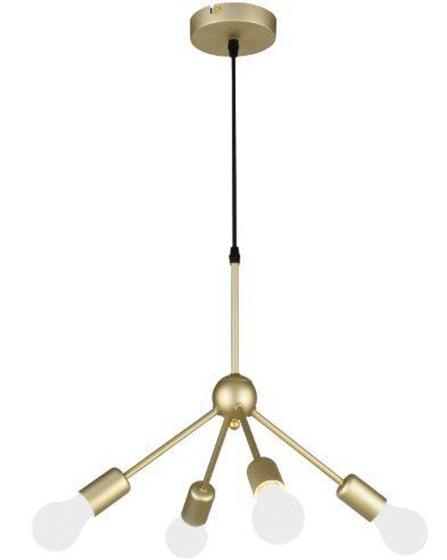 Pendente Cluster Metal 40W (4 LEDs E27) Dourado Quality - Lustre ...