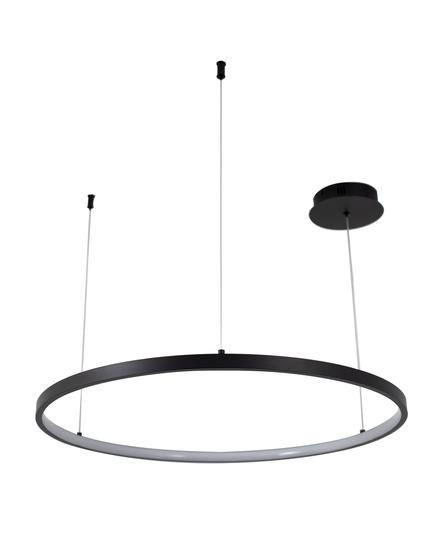 Pendente Daire Preto Led 28W 3000K 1 Aro Arco Anel Circular ...