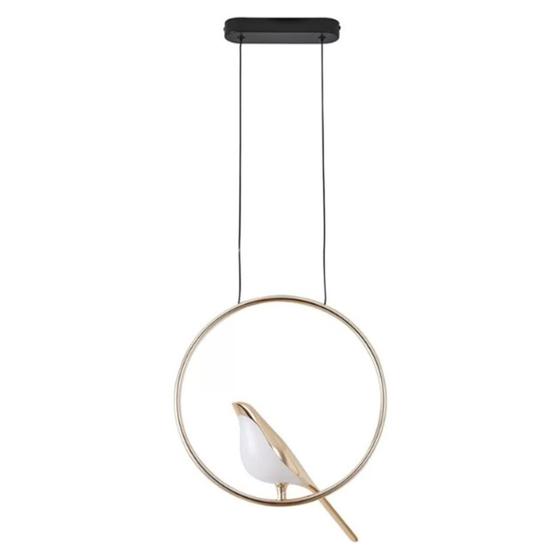 Pendente Led Vogel Uno 10W 3000K Dourado E Preto - NORDECOR - Painel de LED - Magazine Luiza