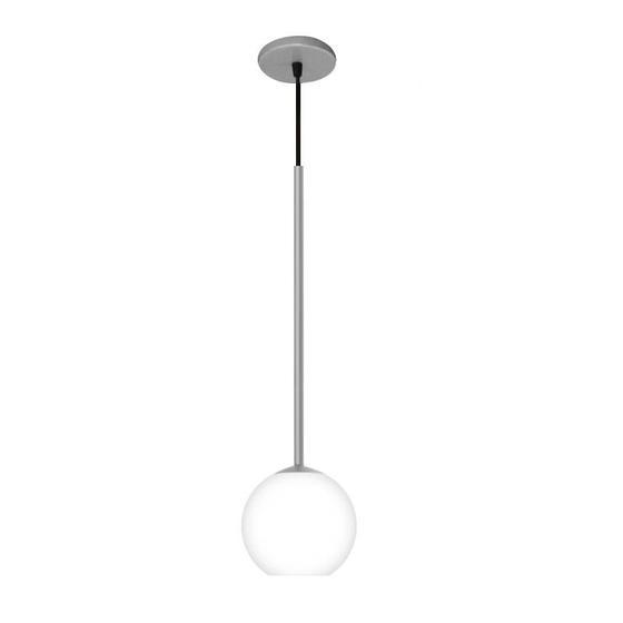 Pendente Mini Higher Ø15cm Prata com Globo Branco Fosco para 1 Lâmpada ...
