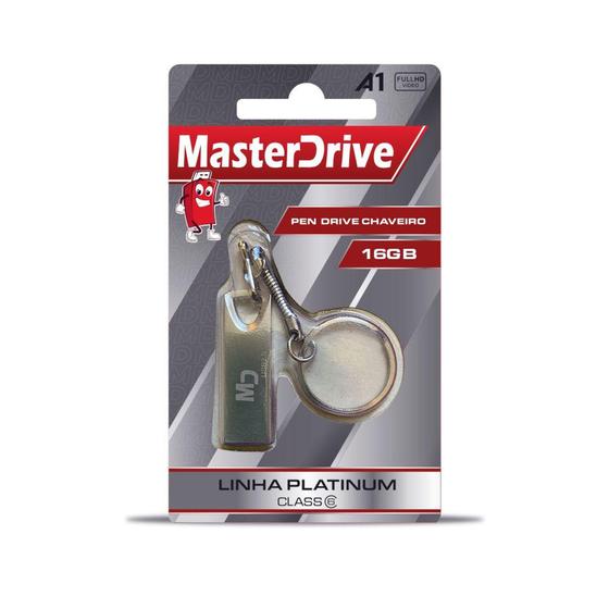 Pendrive 16GB Grande Tipo Chaveiro MasterDrive Platinum - Pen Drive - Magazine Luiza