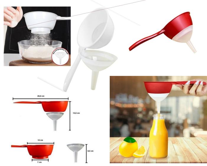 Peneira Coador Com Funil Grande Keita 2 em 1 Facil De Usar - Peneira ...