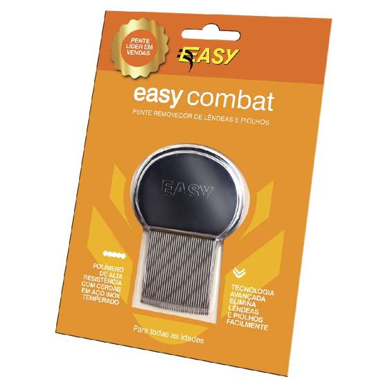 Pente Fino Removedor de Piolhos e Lêndeas Easy Combat Inox - Easy Do Brasil - Cuidados com o ...