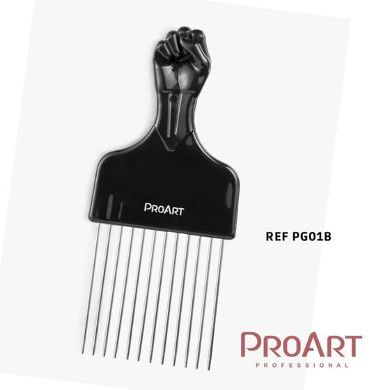 Pente Garfo com Dentes de Metal Cabo Anatômico ProArt - Pente de Cabelo ...