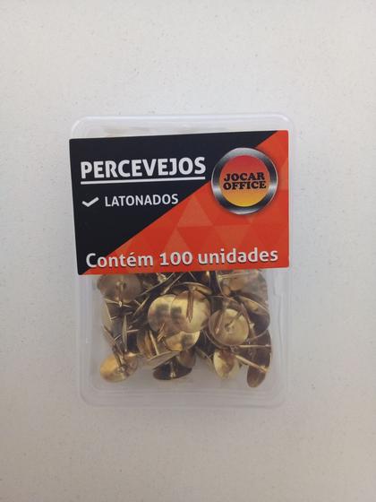 Percevejos Latonado c/ 100 unidades - Jocar Office - Percevejo - Magazine Luiza
