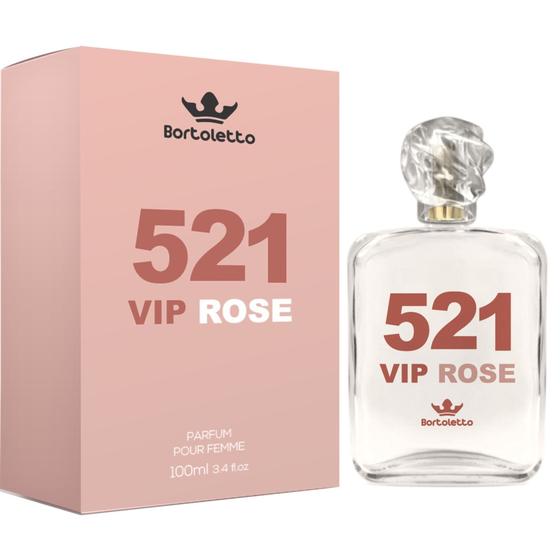 Perfume Bortoletto 521 Vip Rose Feminino 100ml - Perfume Feminino ...