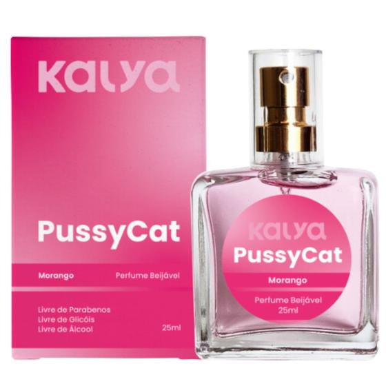 Perfume Intimo Feminino Beijável Morango Pussycat Kalya - Lubrificante ...