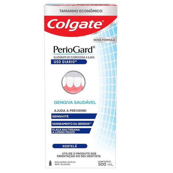 PerioGard Uso Diário Enxaguante Bucal Antissép Hortelã 500mL ...
