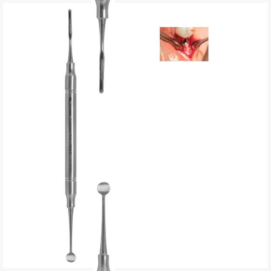 Periotomo Reto com Cureta Molt Nº 4 - THIMON - Instrumento Odontológico ...