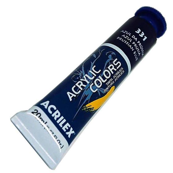 Permanente Acrilica Tinta 20 ml - AZUL DA PRÚSSIA - ACRILEX - Tinta ...