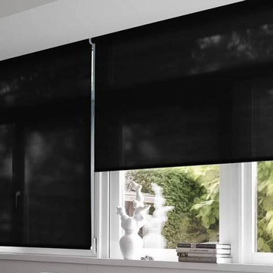 Persiana corta luz Rolo Blend Preto 1,60 x 1 60m Facil instalação ...