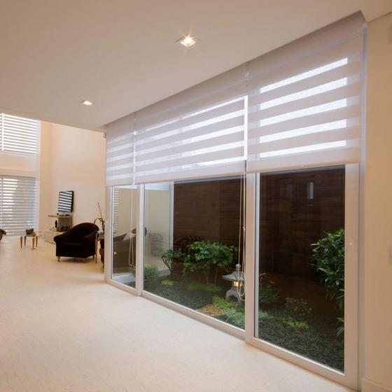 Persiana Double Vision C/ Barra Niveladora L1.90X2.30ABranco - Crisdan - Persiana - Magazine Luiza