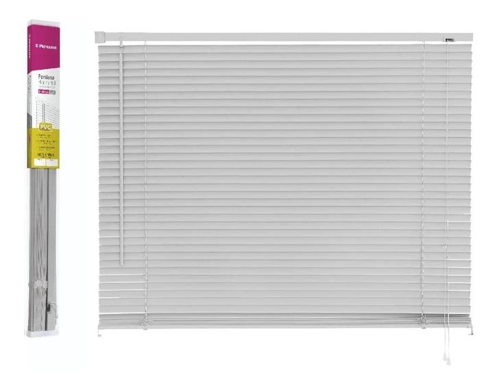 Persiana horizontal 100cm x 130cm pvc plastica cinza primafer ...