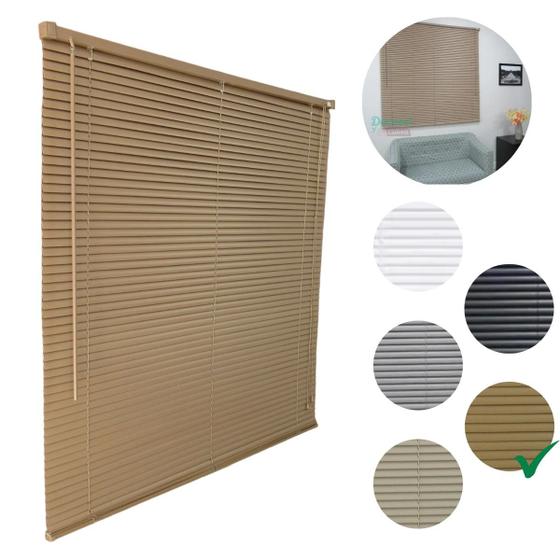 Persiana Horizontal PVC 25mm BLOCK LUXO 80larg x 160alt Café - Quarto ...