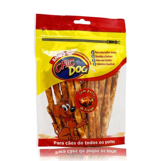 Petisco Para Cachorro Pet Osso Palito Rigido Com Pasta de Frango Delicioso 200g Chic Dog ...