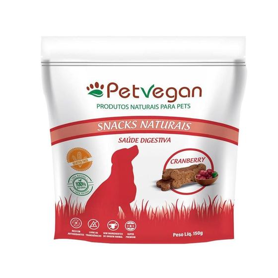 Petisco Snacks Naturais PetVegan Saúde Digestiva Cranberry para Cães ...