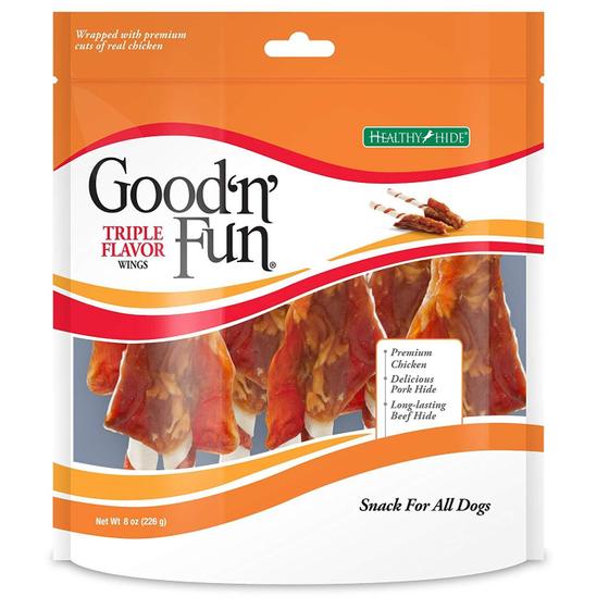 Petiscos para Cachorros Good 'n' Fun - Asas Triplo Sabor - Todos os ...