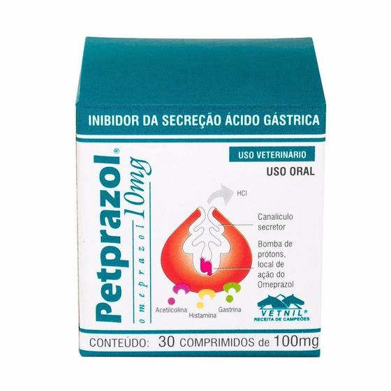Petprazol 10Mg 30 Comprimidos - Vetnil - Farmácia Pet - Magazine Luiza