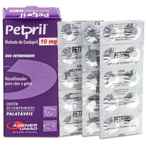 Petpril 10mg Agener União 30 Comprimidos Para Cães E Gatos ...