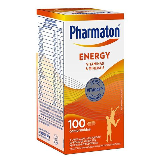 Pharmaton Energy Com Vitacaf 100 Cpr - Cafeína e Complexo B - SANOFI - Multivitamínico ...