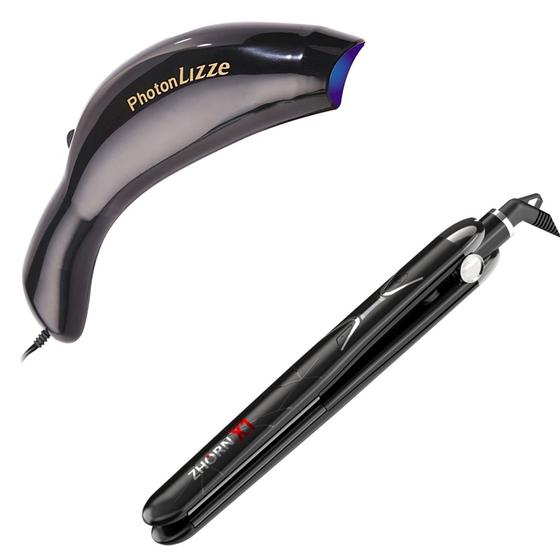 Photon Acelerador Lizze Led Azul + Prancha Chapinha X1 Styler Black ...