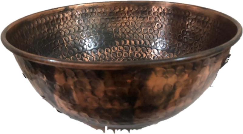 Pia Cuba De Cobre 25 Cm Vintage Envelhecido Tons Escuros ...