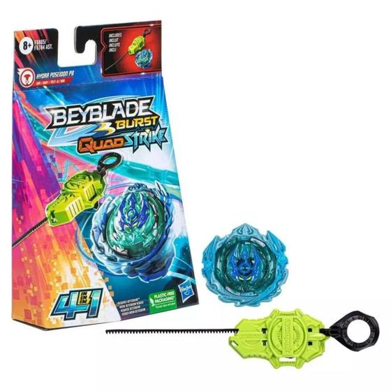 Pião Beyblade com Lançador Burst 4 Em 1 Quad Drive HPoseidon - Hasbro ...