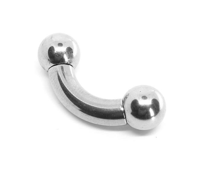 Piercing Alargador Curvo Prince Albert Aço Cirúrgico Rosca Interna - M2 ...