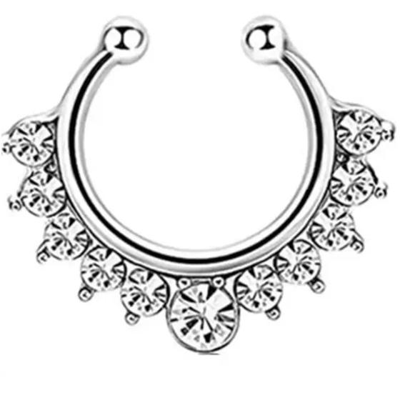 Piercing Septo Indiano Lindo Strass Falso Fake Nariz - TOTAL VARIEDADES ...