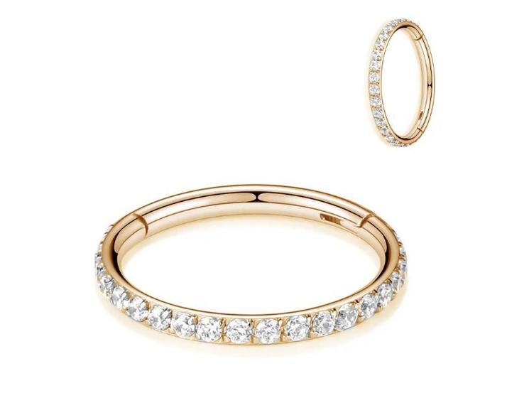 Piercing Titânio Argola Orelha Nariz Helix Cravejada - Mega Piercing ...