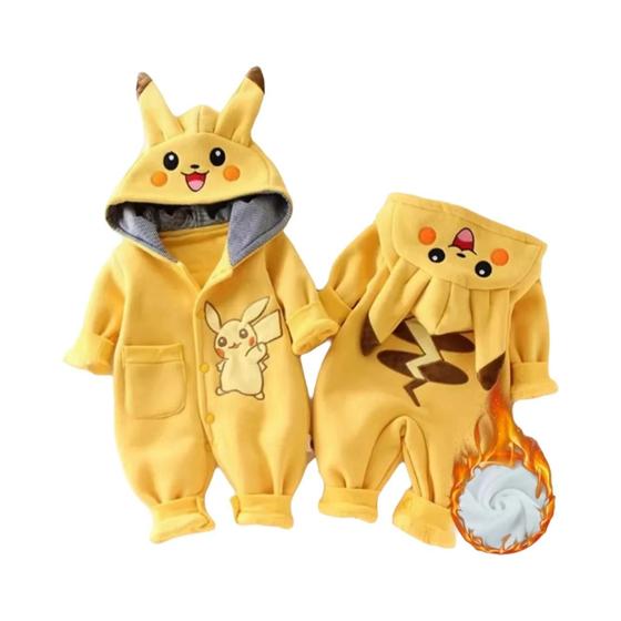 Pijamas de Inverno Pokémon Pikachu para Bebê - Macacão de Manga ...