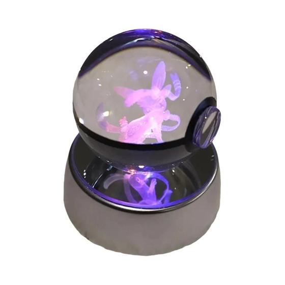Pikachu Gengar Eevee Mewtwo LED Night Light Pokémon Bola De Cristal ...