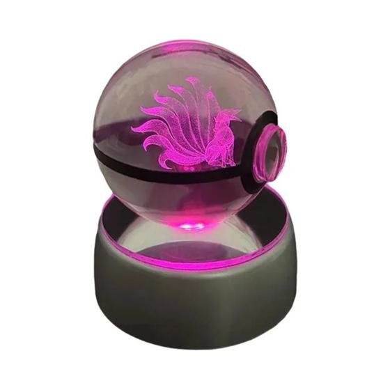 Pikachu Gengar Eevee Mewtwo LED Night Light Pokémon Bola De Cristal ...