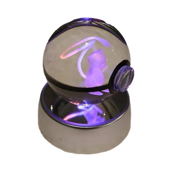 Pikachu Gengar Eevee Mewtwo LED Night Light Pokémon Bola De Cristal ...