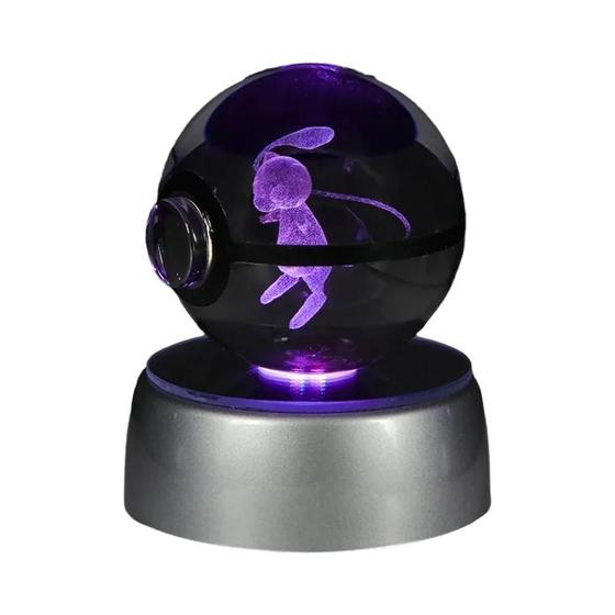 Pikachu Gengar Eevee Mewtwo LED Night Light Pokémon Bola De Cristal ...