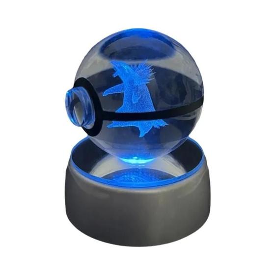 Pikachu Gengar Eevee Mewtwo LED Night Light Pokémon Crystal Ball Anime ...